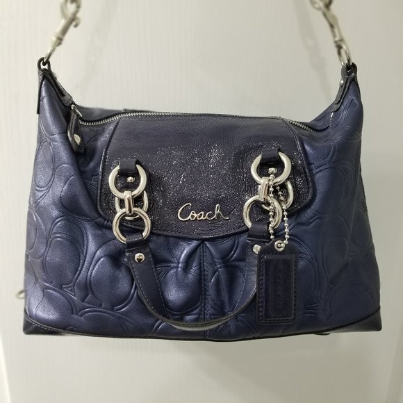 Coach | Bags | Coach Blue Shoulder Bag | Poshmark